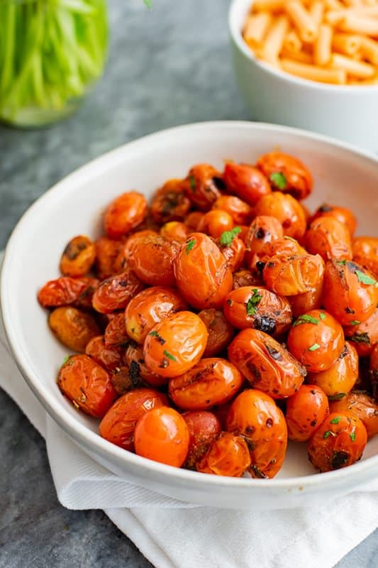 5 Minute Blistered Tomatoes - Bites of Wellness