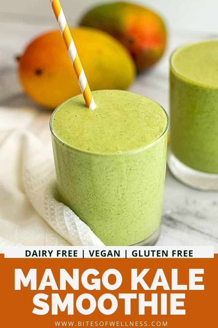 Creamy Mango Kale Smoothie - High Protein, 5 Minute Breakfast