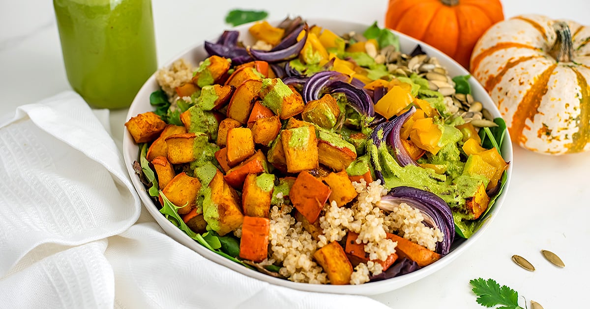 Quinoa Roasted Pumpkin Salad - Perfect Fall Recipe | Bites of Wellness