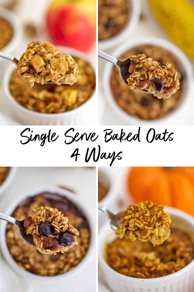 Baked Oatmeal for One (4 Ways) - GF, Vegan | Bites of Wellness