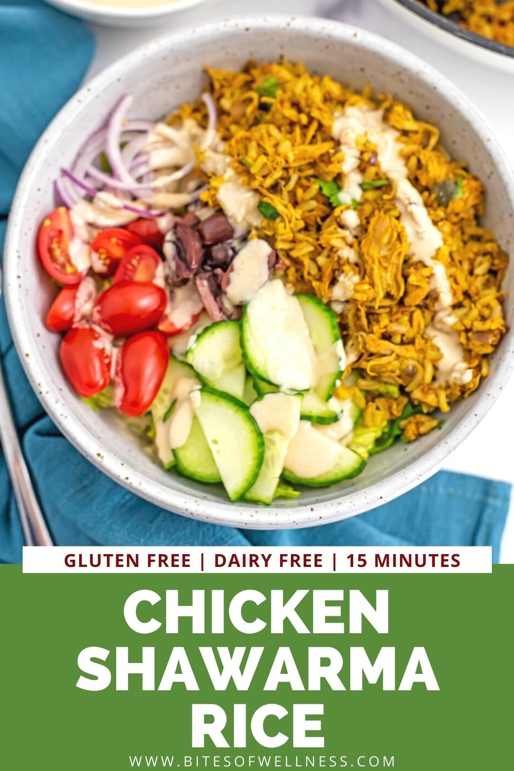 Chicken Shawarma Rice - Simple, Easy, 15 Minute Meal | Bites of Wellness