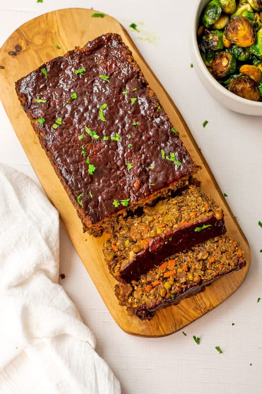 Lentil Mushroom Loaf - Vegan, Gluten Free | Bites of Wellness