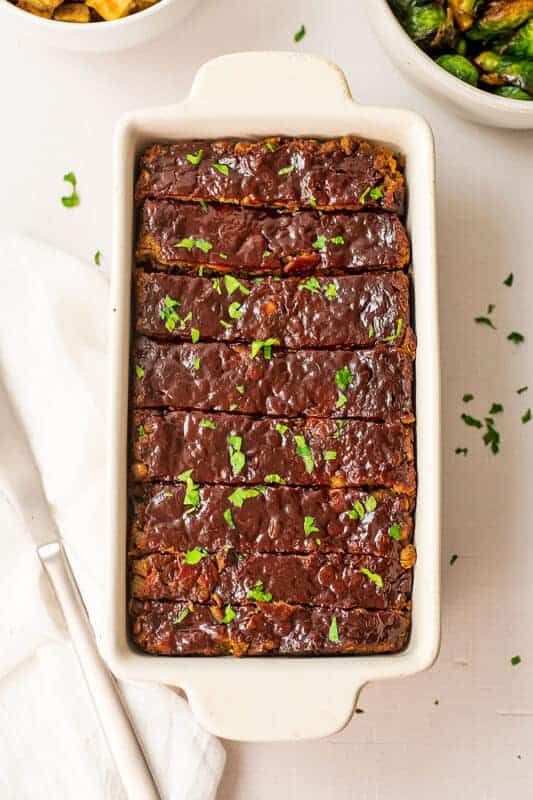 Lentil Mushroom Loaf - Vegan, Gluten Free | Bites of Wellness