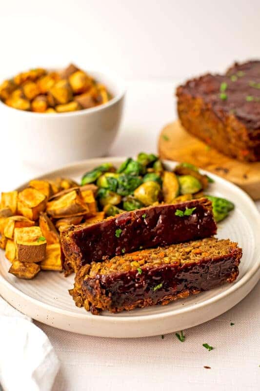 Lentil Mushroom Loaf - Vegan, Gluten Free | Bites of Wellness