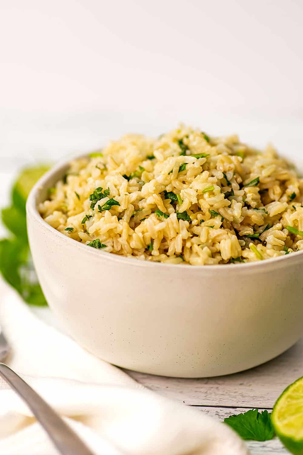 Instant Pot Cilantro Lime Brown Rice - Bites of Wellness