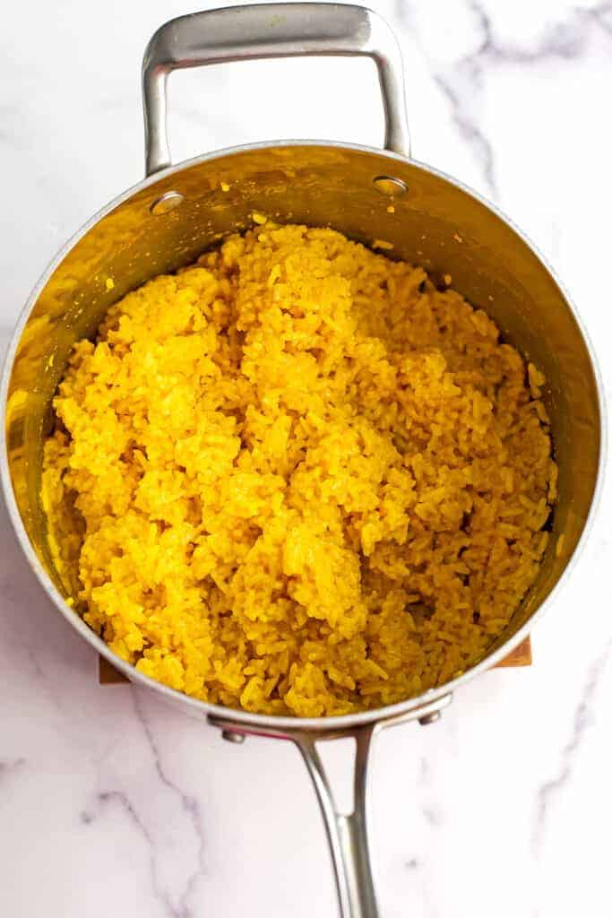 Turmeric Garlic Rice | Bites of Wellness