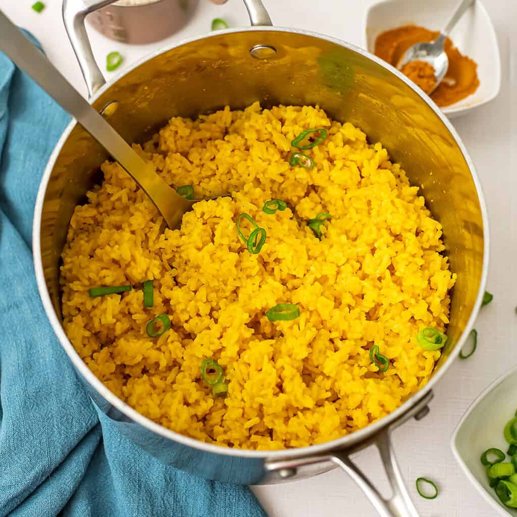 Turmeric Garlic Rice | Bites of Wellness