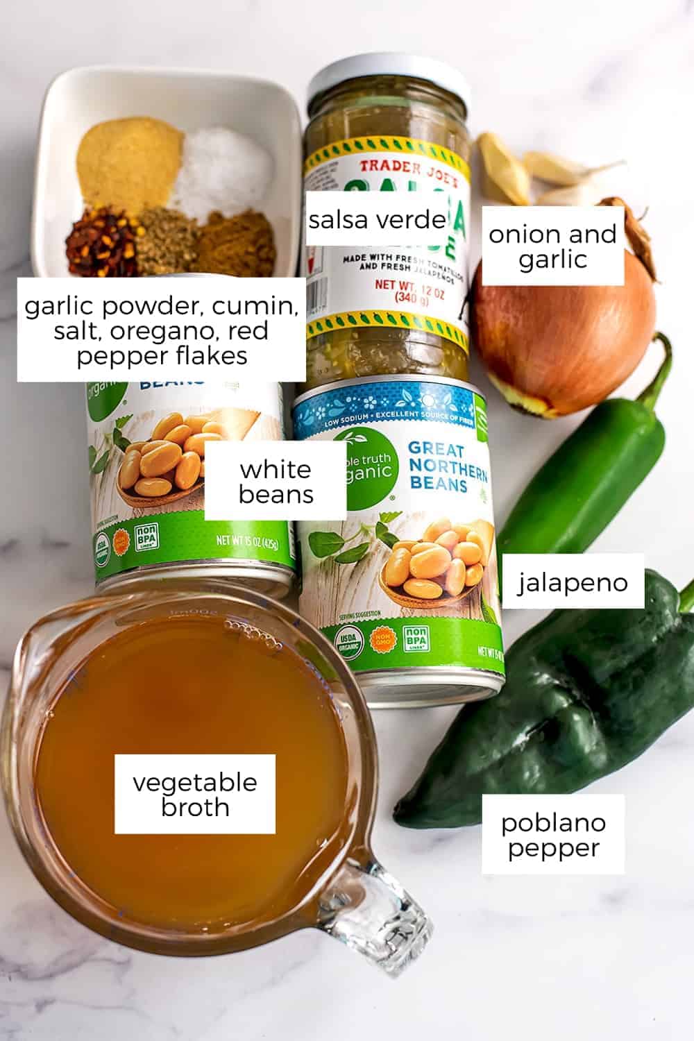 Vegan Green Chili with White Beans - Ready in 20 Minutes