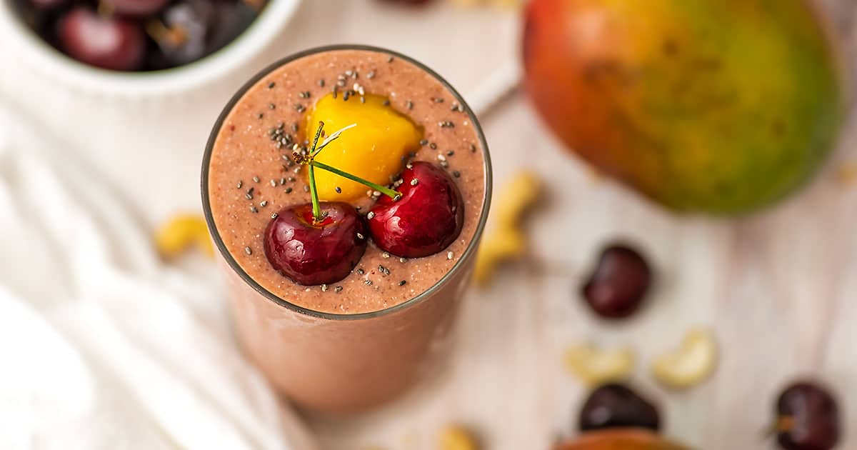 Mango Cherry Smoothie - Bites of Wellness