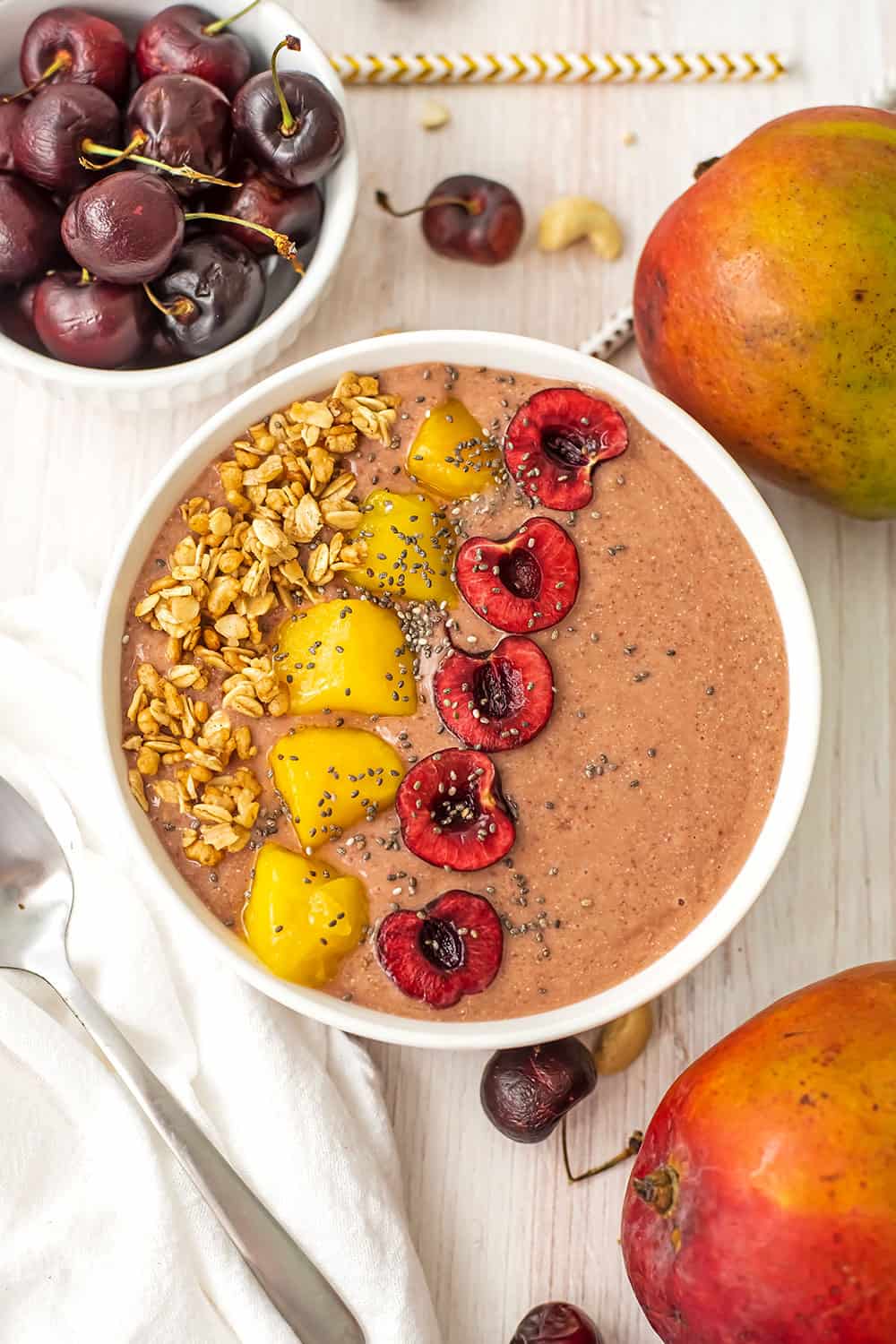 Mango Cherry Smoothie - Bites of Wellness