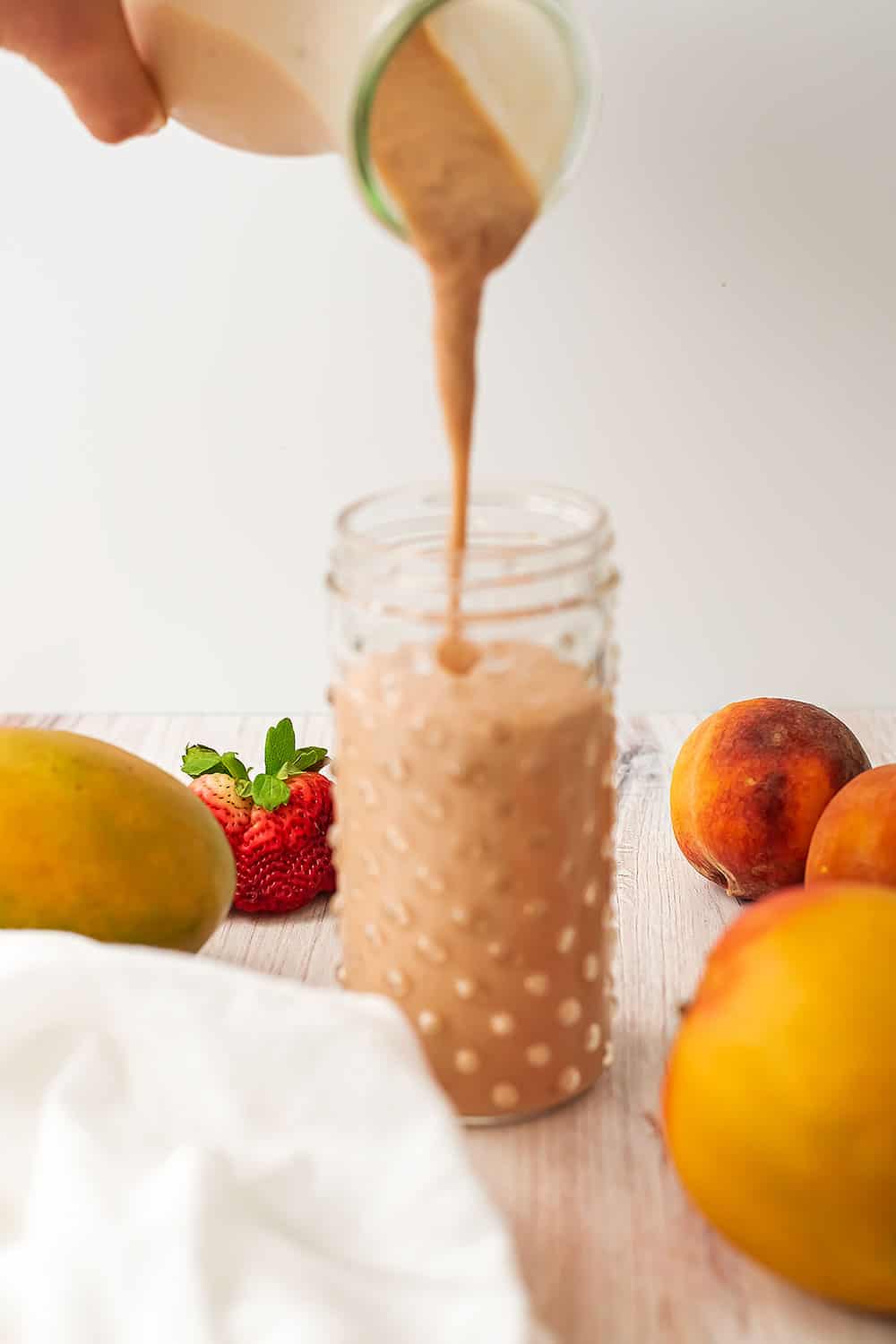 Strawberry Peach Mango Smoothie - Bites of Wellness