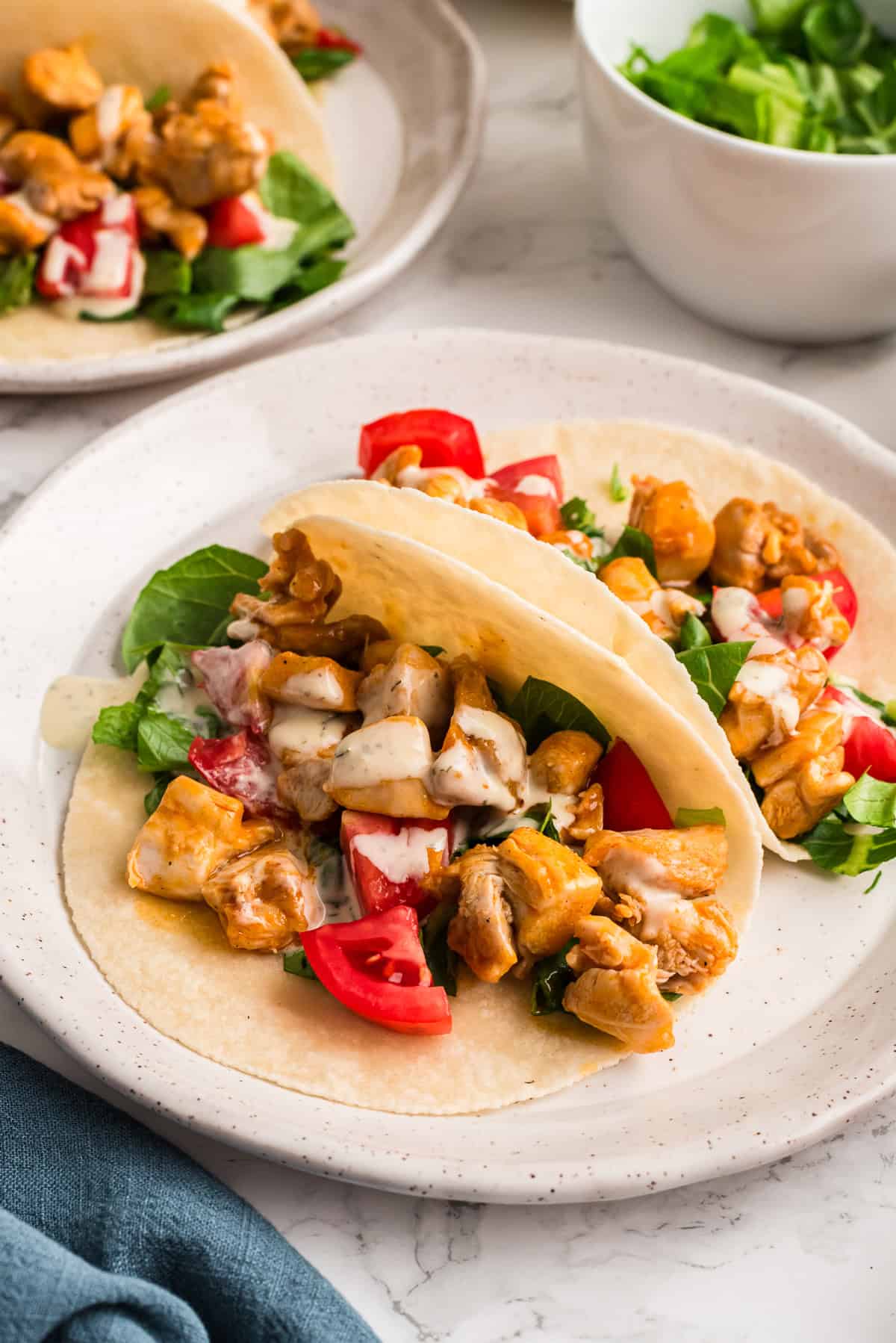 Easy Buffalo Chicken Tacos -15 Minute High Protein Meal